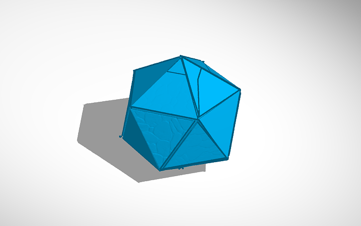 3D design icosaedro - Tinkercad