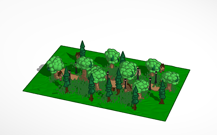 3D design forest - Tinkercad