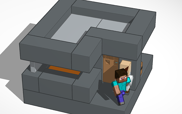 3D design minecraft village blacksmith - Tinkercad