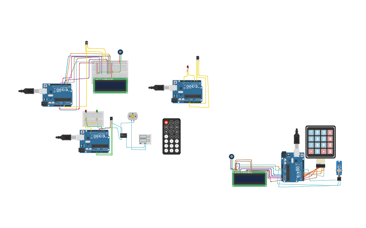 Circuit design simple smart home system - Tinkercad