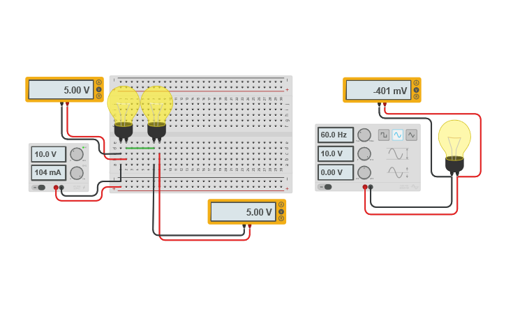Circuit design Voltage - Tinkercad