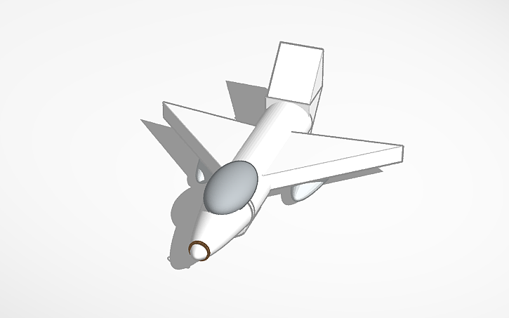 3D design fighter jet model - Tinkercad