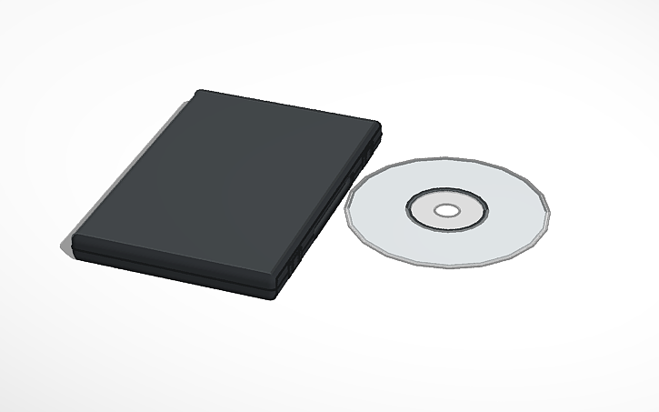 3D design DVD and Case - Tinkercad