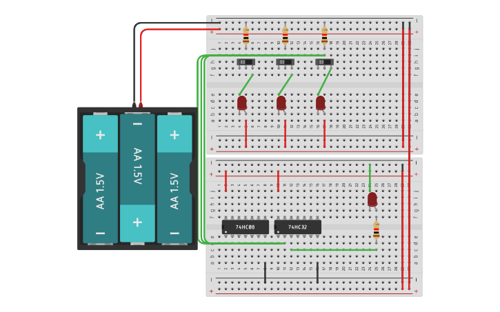Circuit design Mapa de Karnaugh - Tinkercad