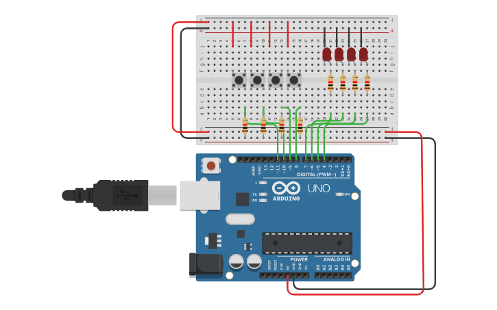 Circuit design Ex4.1 - Tinkercad