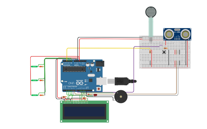 Circuit design Fall Detector - Tinkercad