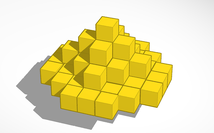 3D design square tree - Tinkercad