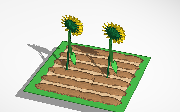 3D design Copy of Flowers Challenge - Flower Garden - Tinkercad