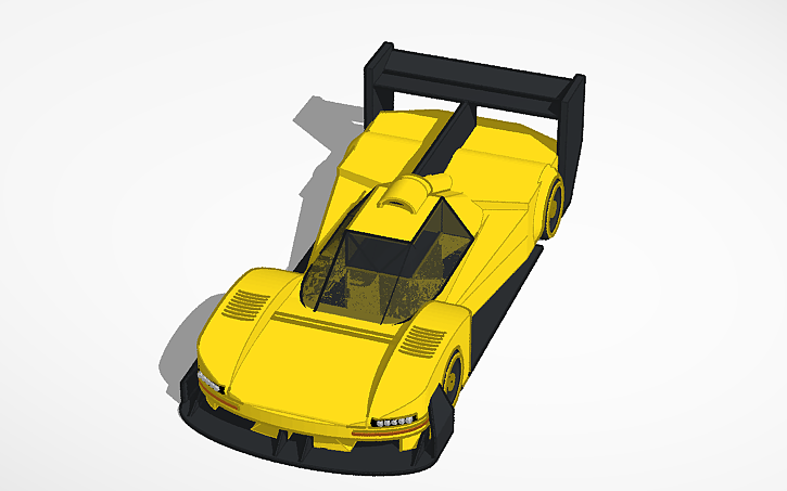 3D design custom hypercar design - Tinkercad