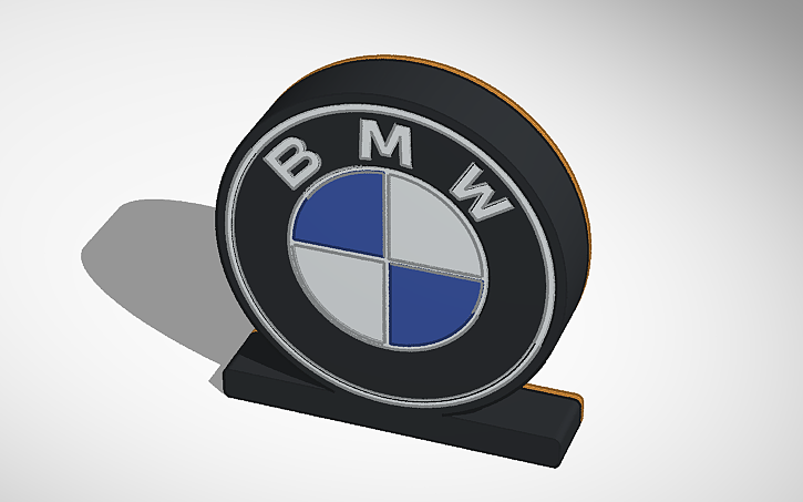 3D design BMW Lightbox Leuchtschild Leuchtzeichen - Tinkercad
