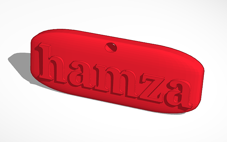 3D design sleutelhanger hamza barouka 1B - Tinkercad