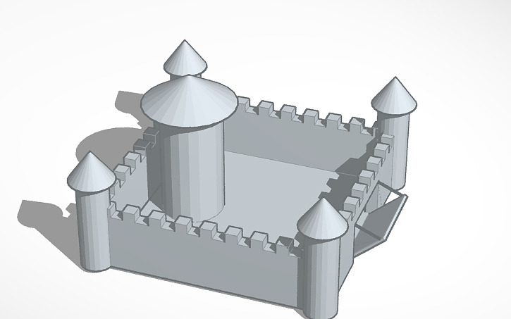 3D design simple castle - Tinkercad