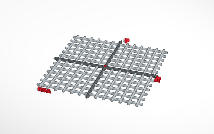 3D design Coordinate Plane - Tinkercad