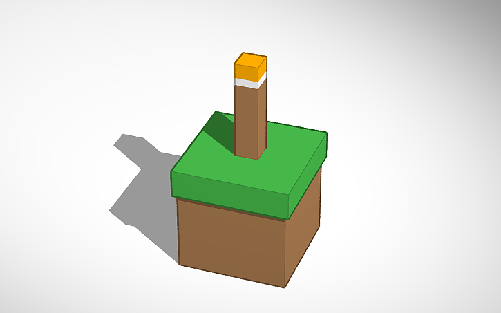 3D design Minecraft Torch Lamp - Tinkercad