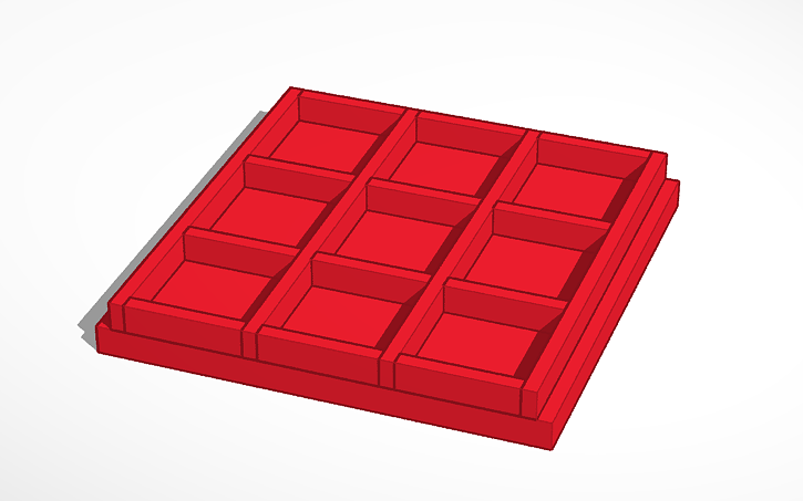 3D design 3X3 Grid - Tinkercad