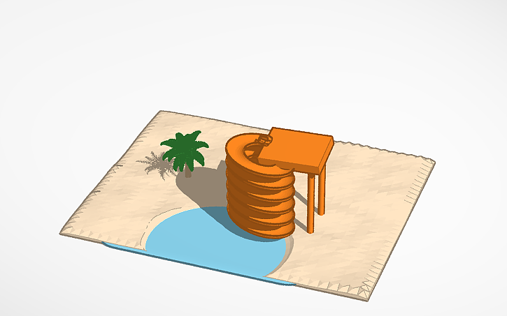 3D design Copy of Summer Beach - Tinkercad