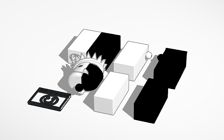 3D design YAAI Noli Figure With ERROR Card - Tinkercad