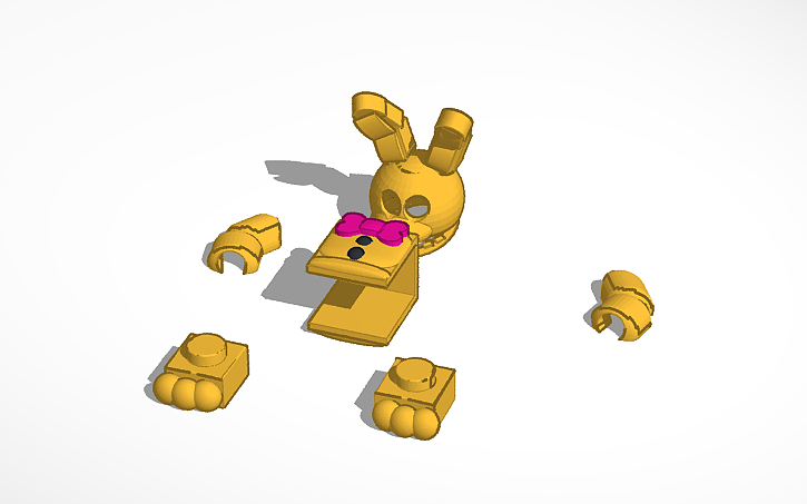 3D design LEGO Springbonnie suit - Tinkercad