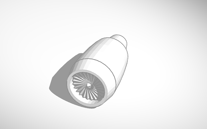 3D design Plane engine - Tinkercad