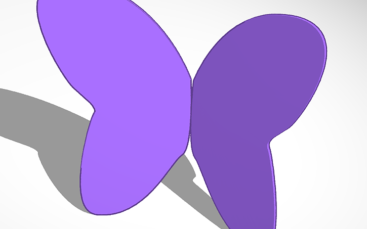 3D design Movable Butterfly Wings - Tinkercad