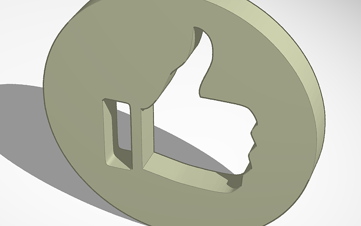 3D design thumbs up - Tinkercad
