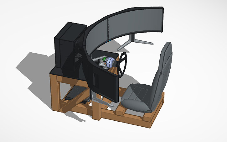 3D design Wood Sim Cockpit - Tinkercad
