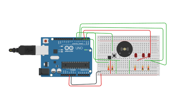 Circuit design Copy of TILT SENSOR - Tinkercad
