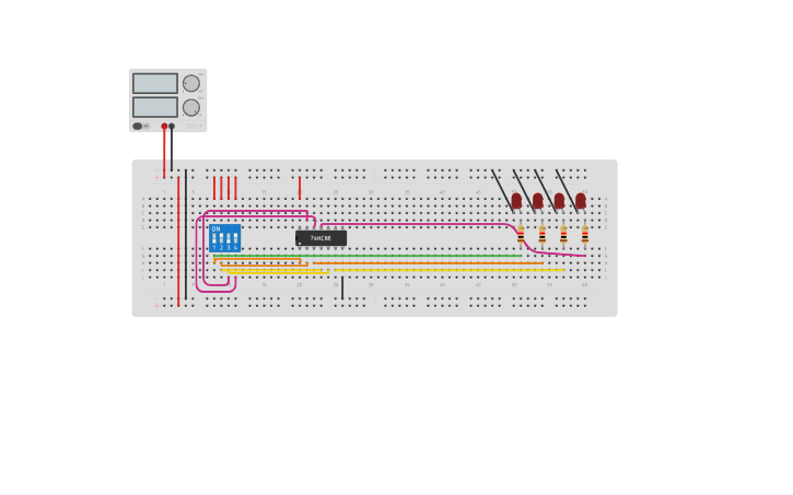 Circuit design Binary to Gray code converter - Tinkercad
