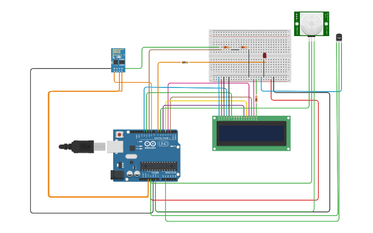 Circuit design Health Monitoring System - Tinkercad