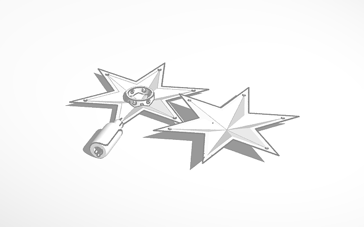 3D design Christmas tree star LED - Tinkercad