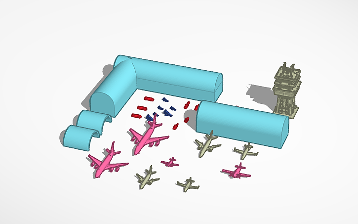3D design Model Airplane kit 27 in 1 - Tinkercad