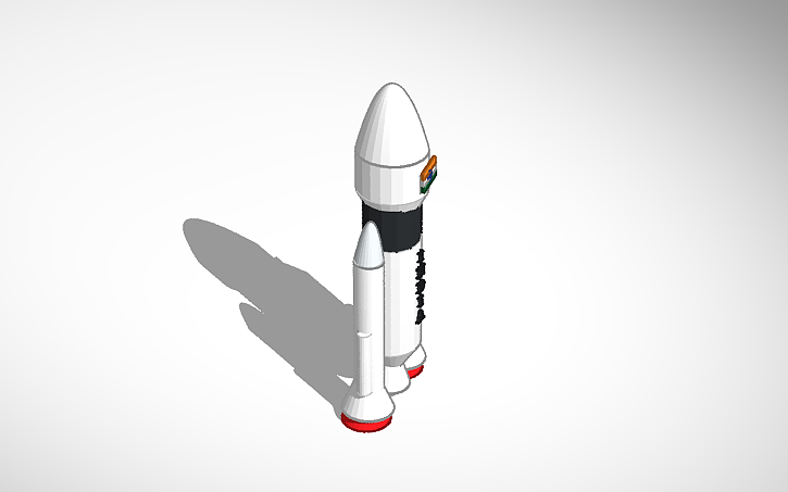3D design GSLV Mk III - ISRO - Tinkercad