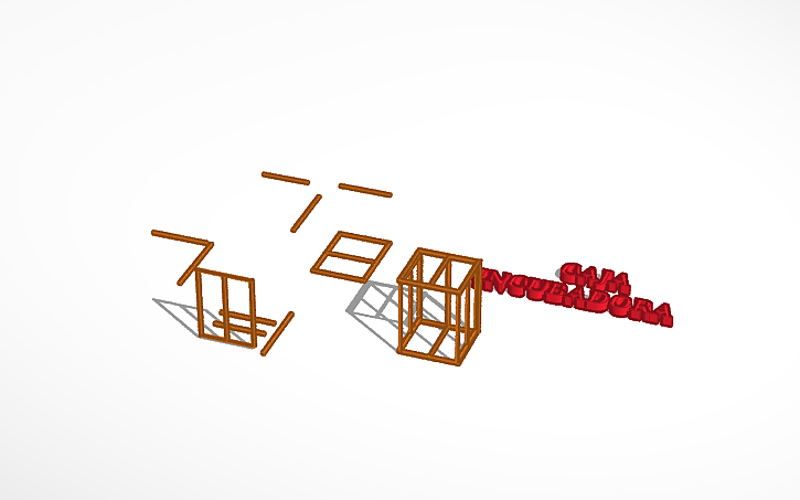 3D design Estructure Wood Box - Tinkercad