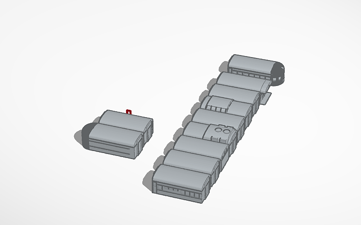 3D design Trackmaster American Coach pack - Tinkercad