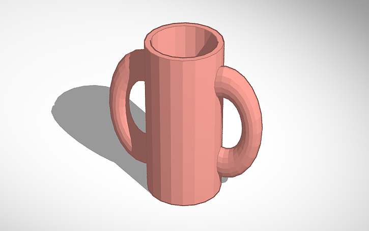 3D design T105 Fincan 2 qulplu. Afət - Tinkercad
