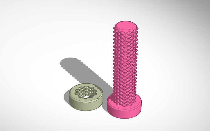 3D design dual-direction-nut-and-bolt - Tinkercad