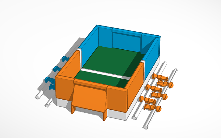 3D design Mini foosball - Tinkercad