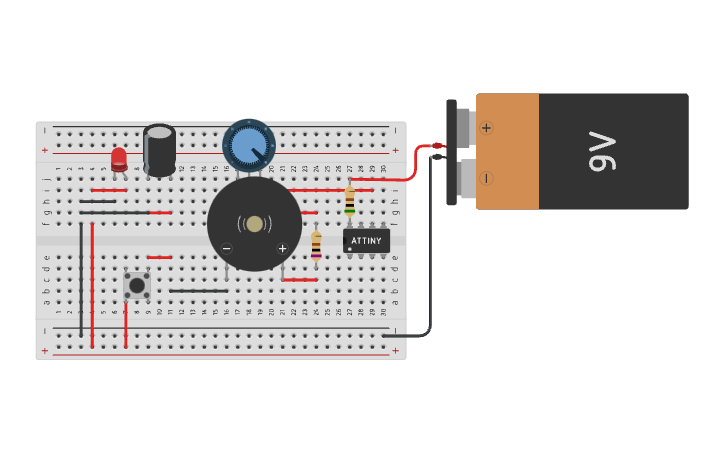Circuit design Buzzer - Tinkercad