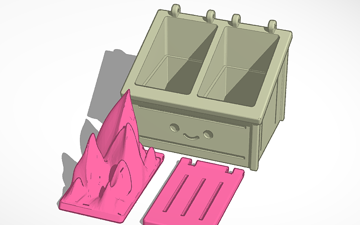 3D design Dumpster Fire - Tinkercad