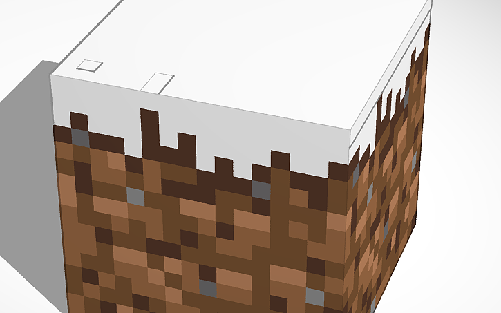 3D design MineCraft snow Block - Tinkercad