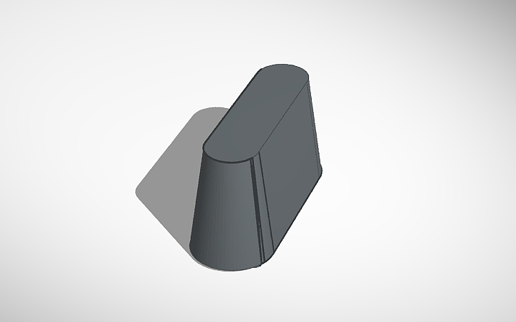 3D design Curved Double Trapezoid - Tinkercad