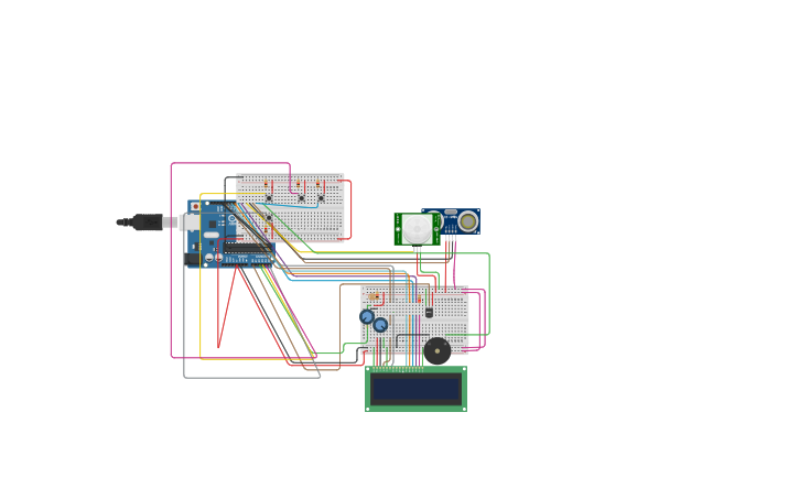 Circuit Design Smart Health Monitoring System Tinkercad