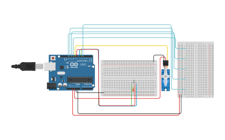 Circuit design RFID Door Lock - Tinkercad