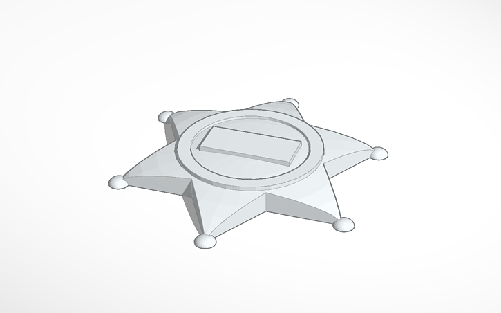 3D design Sherif Star Shape - Tinkercad