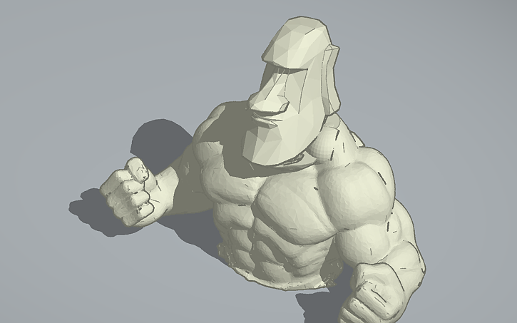 3D design Buff moai - Tinkercad