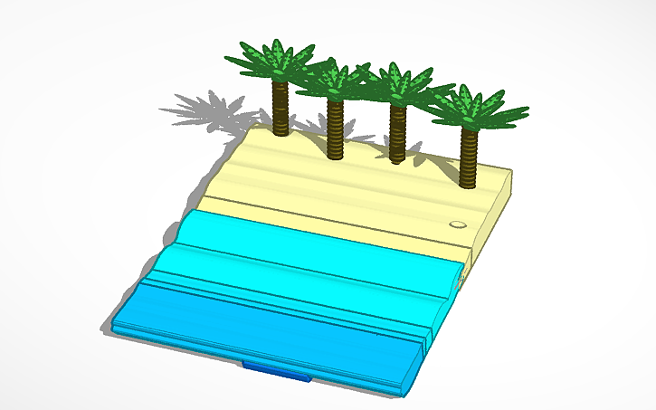 3D design beach - Tinkercad