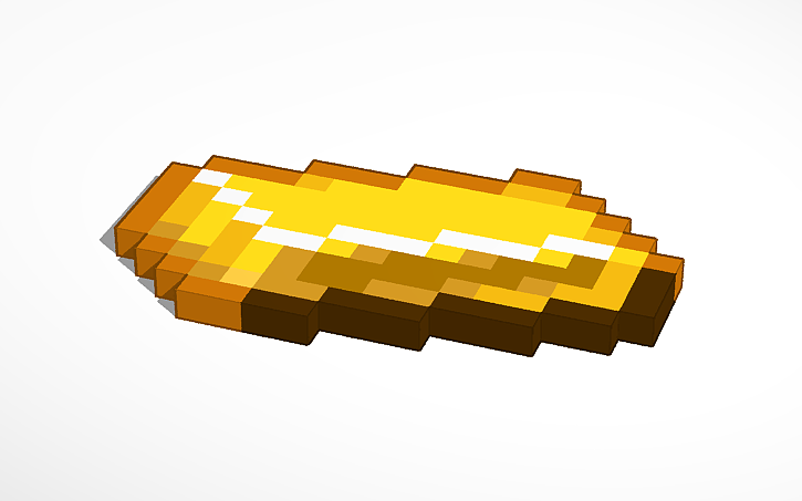 3D design Gold Ingot (Minecraft) - Tinkercad