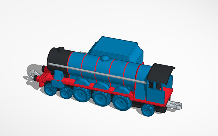 3D design hot wheels TAF gordon the blue engine - Tinkercad