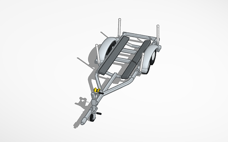 3D design Boat Trailer - Tinkercad