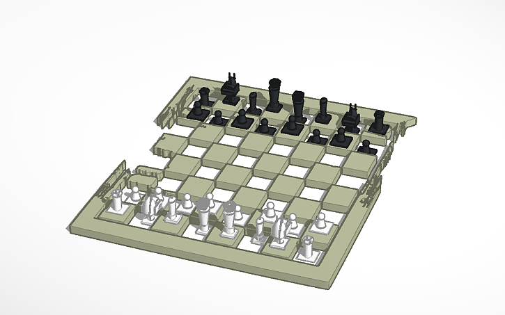 3D design chess board - Tinkercad